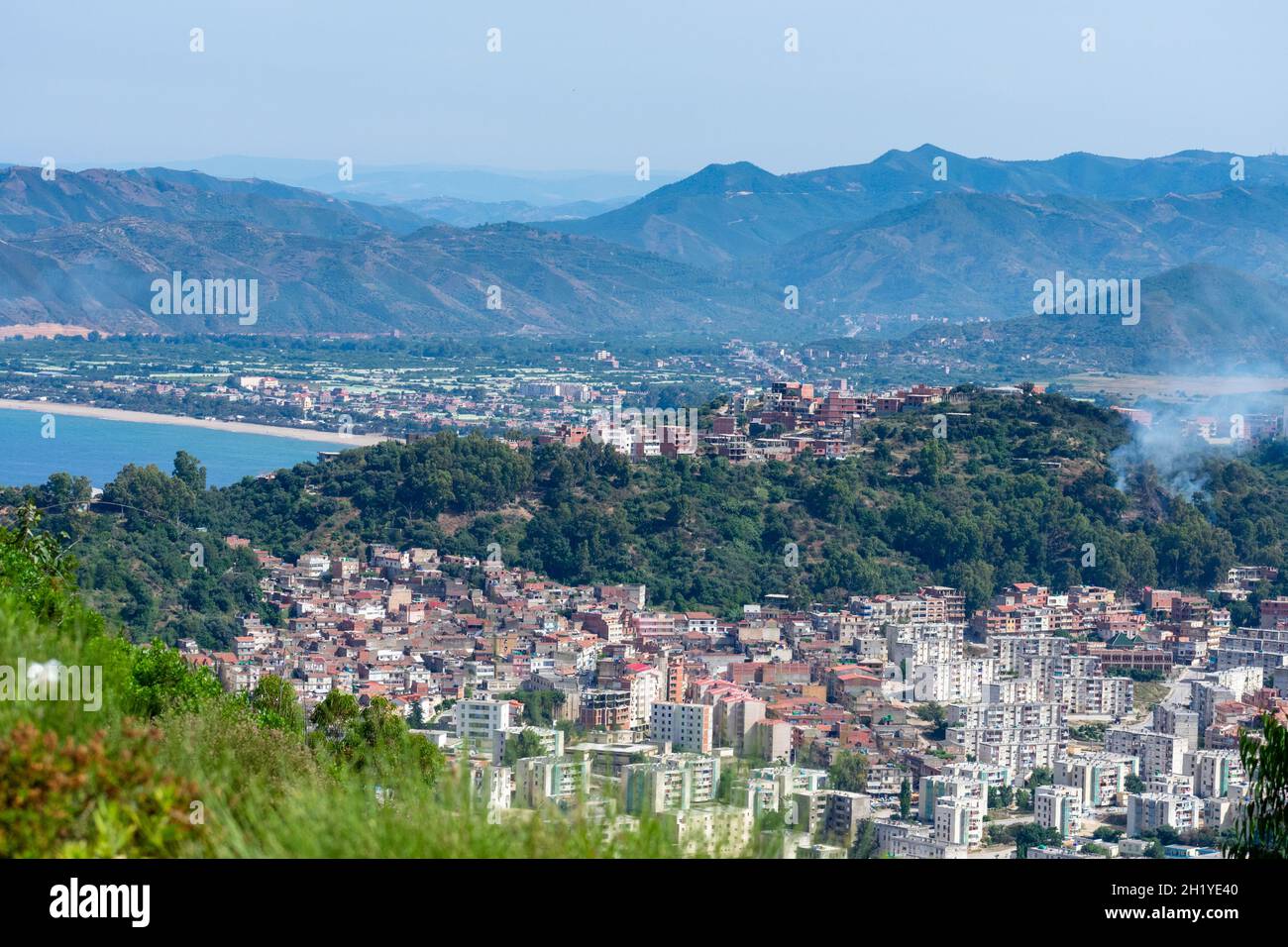 Beautiful Scenic view from Tamanart beach in Collo, Algeria Stock Photo ...