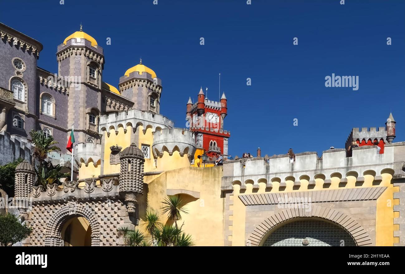 Colorful Pena palace in Sintra in Portugal Stock Photo - Alamy