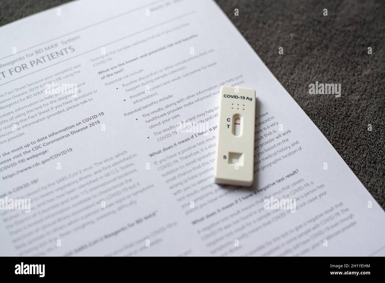 Negative corona virus SARS-Cov-2 antigen test Stock Photo - Alamy
