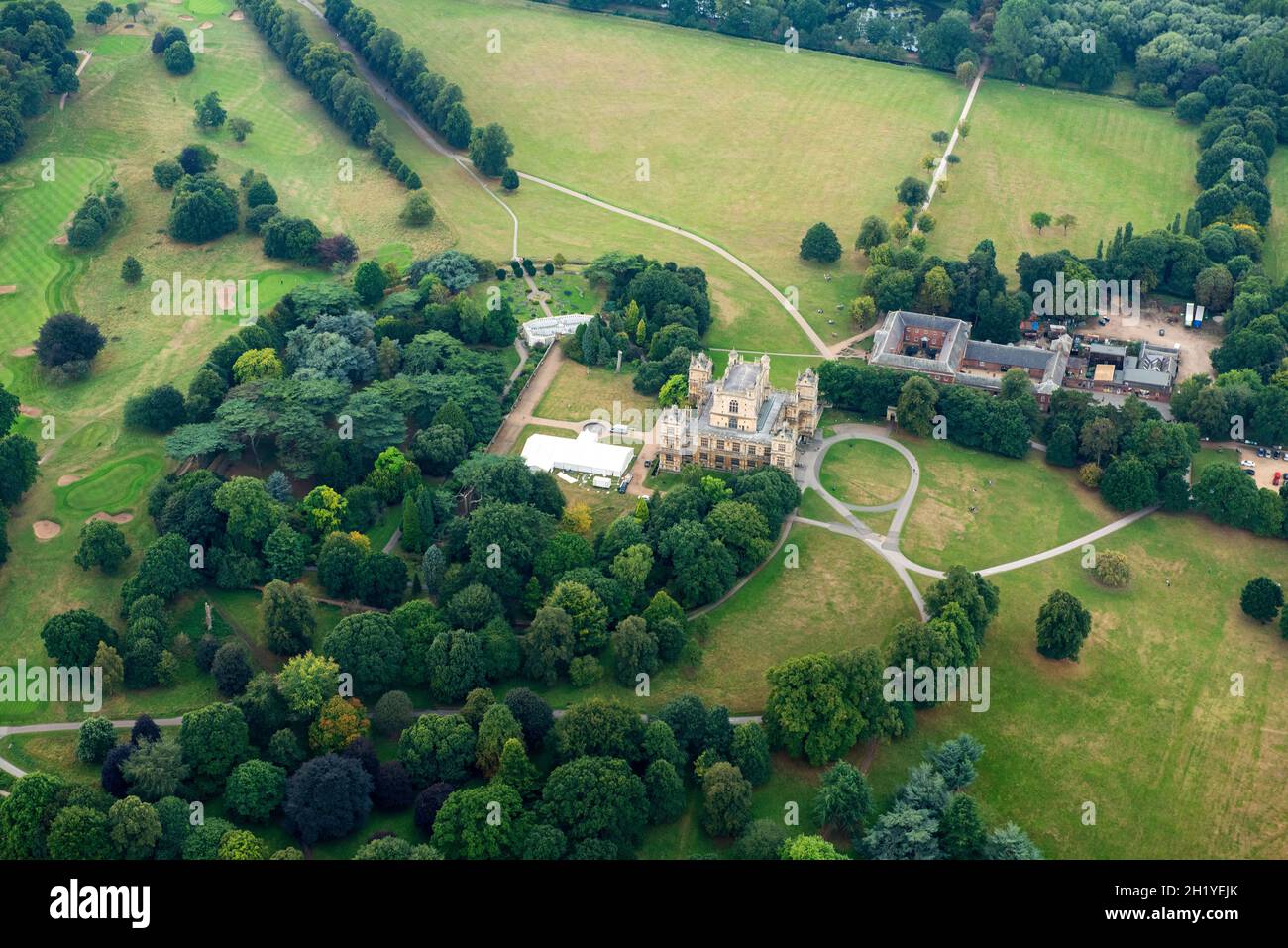 Aerial image of Wollaton Hall and Deer park, Nottingham Nottinghamshire ...