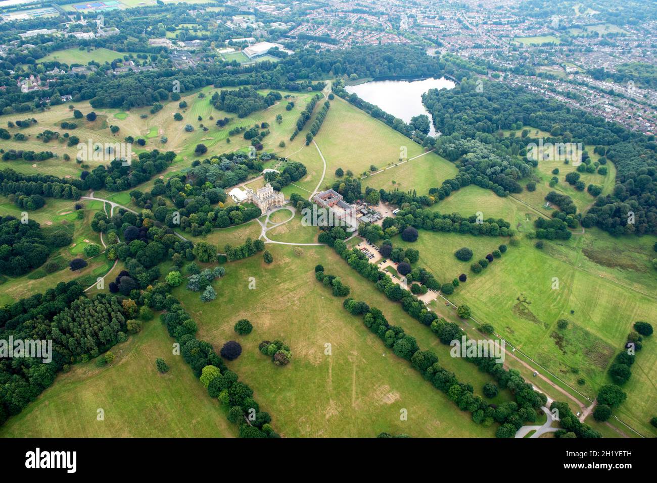 Aerial image of Wollaton Hall and Deer park, Nottingham Nottinghamshire ...