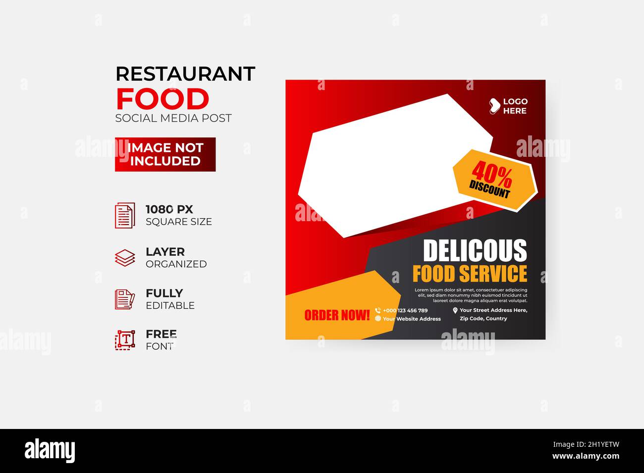 Modern and Creative Restaurant Food menu social media post template ...