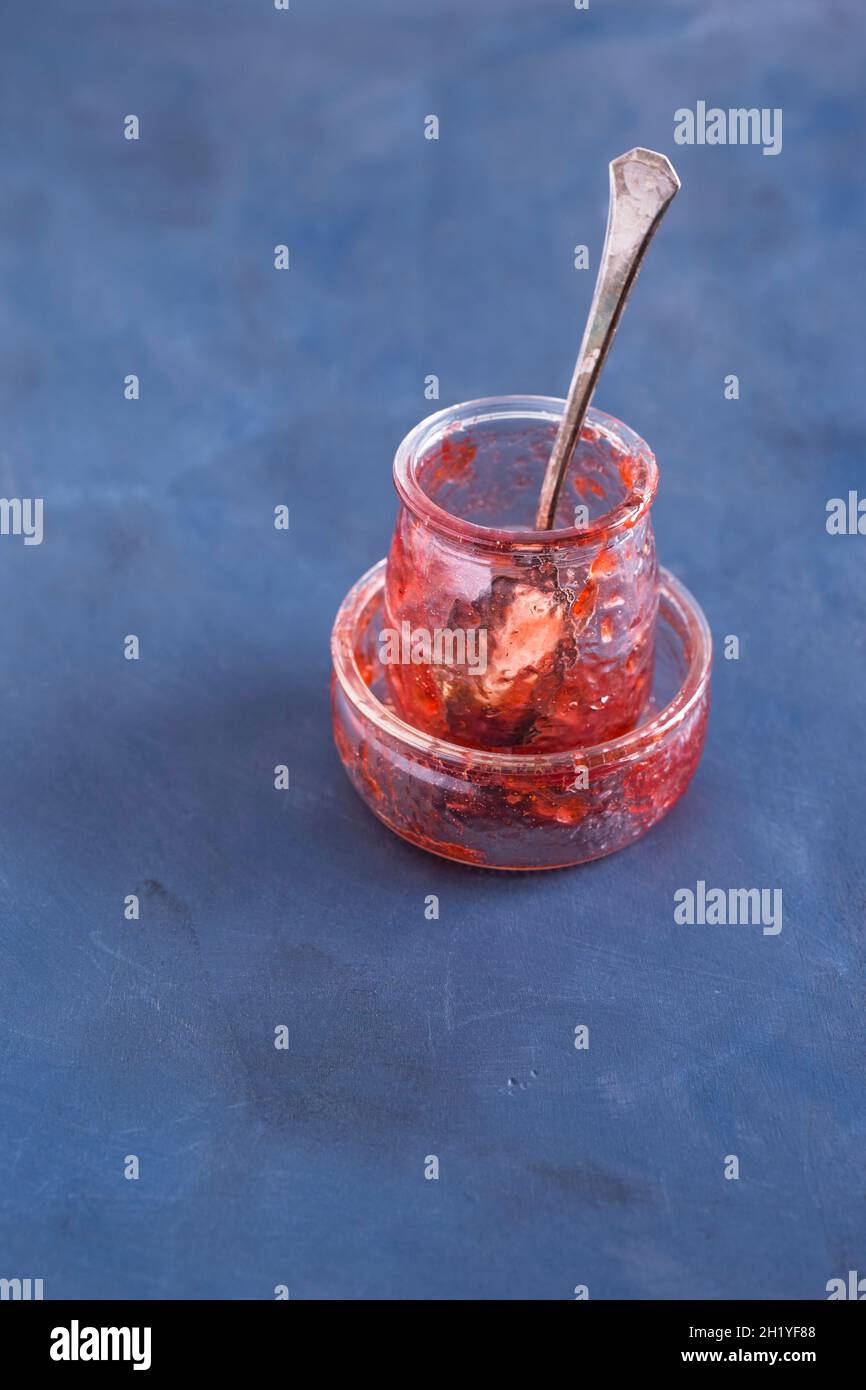 An empty jar of jam Stock Photo - Alamy