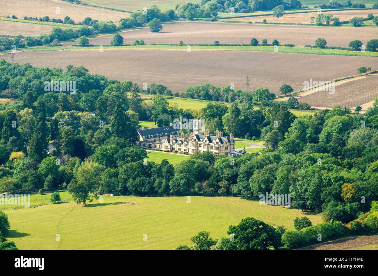 Aerial image of Widmerpool Hall, Nottinghamshire England UK Stock Photo ...
