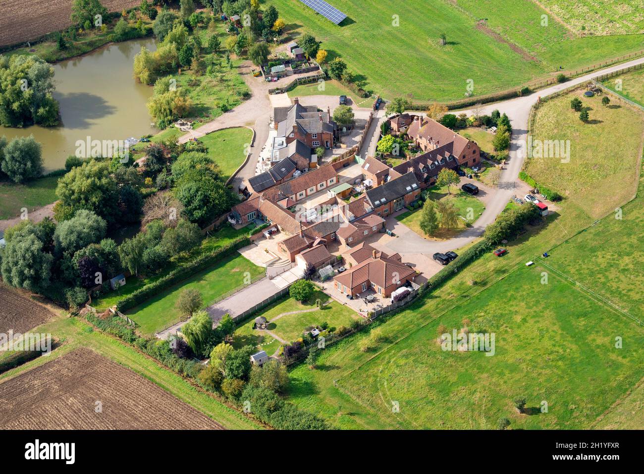 Aerial Image of Widmerpool in nNottinghamshire England UK Stock Photo ...