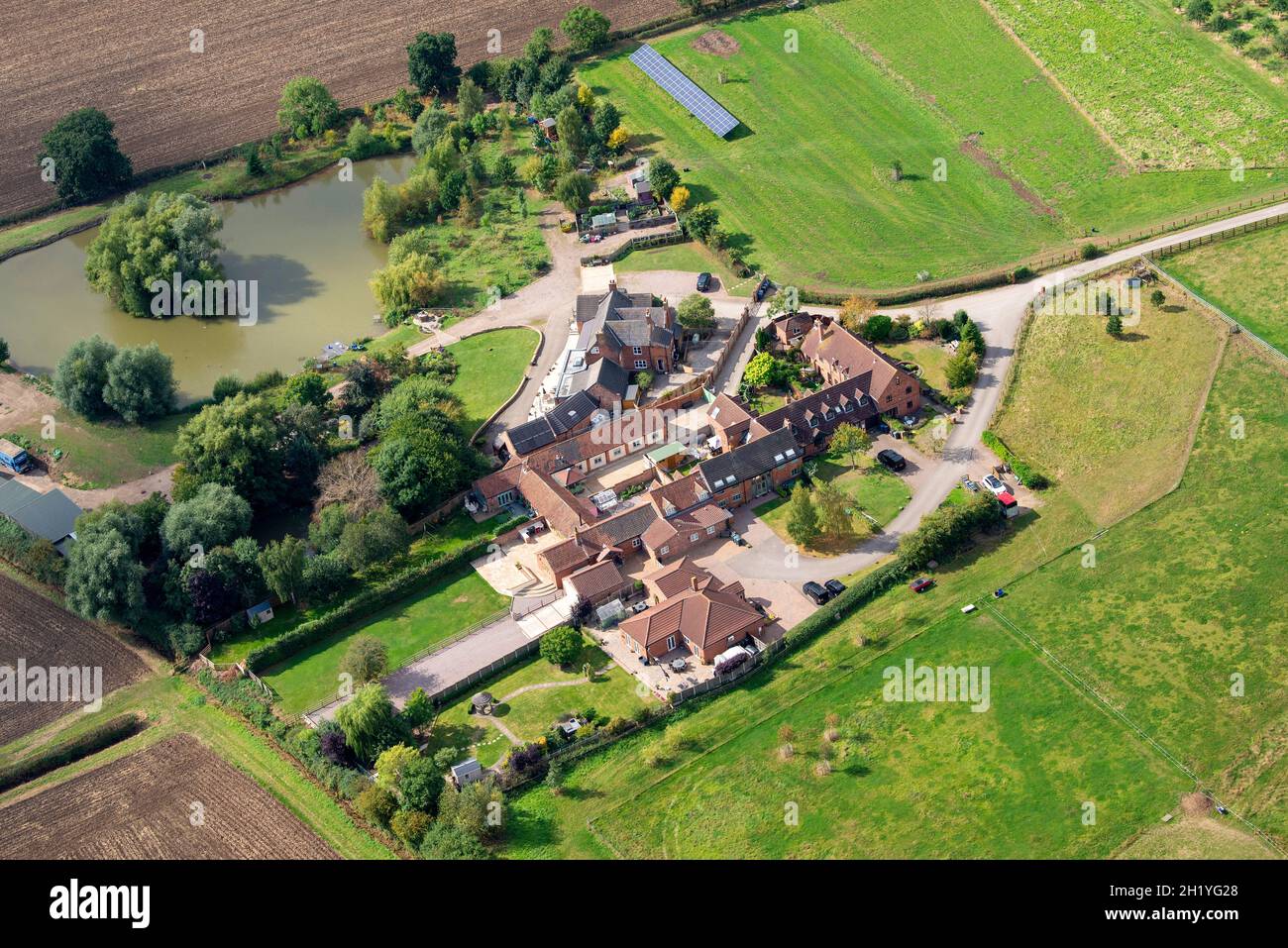 Aerial Image of Widmerpool in nNottinghamshire England UK Stock Photo ...