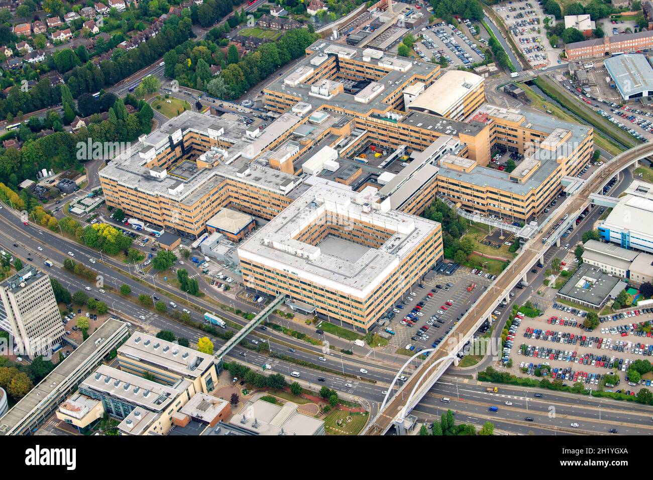 Aerial image of the Queens Medical Centre in Nottingham ...