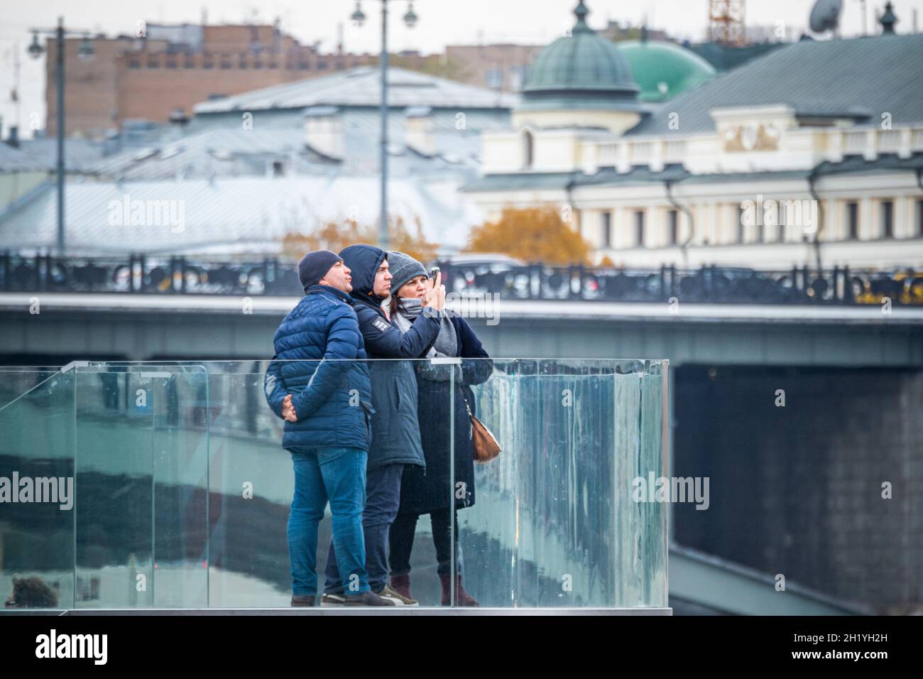 Russia, Moscow. People on city street Stock Photo - Alamy