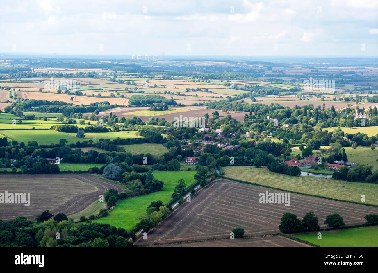 Aerial Image of Widmerpool in nNottinghamshire England UK Stock Photo ...