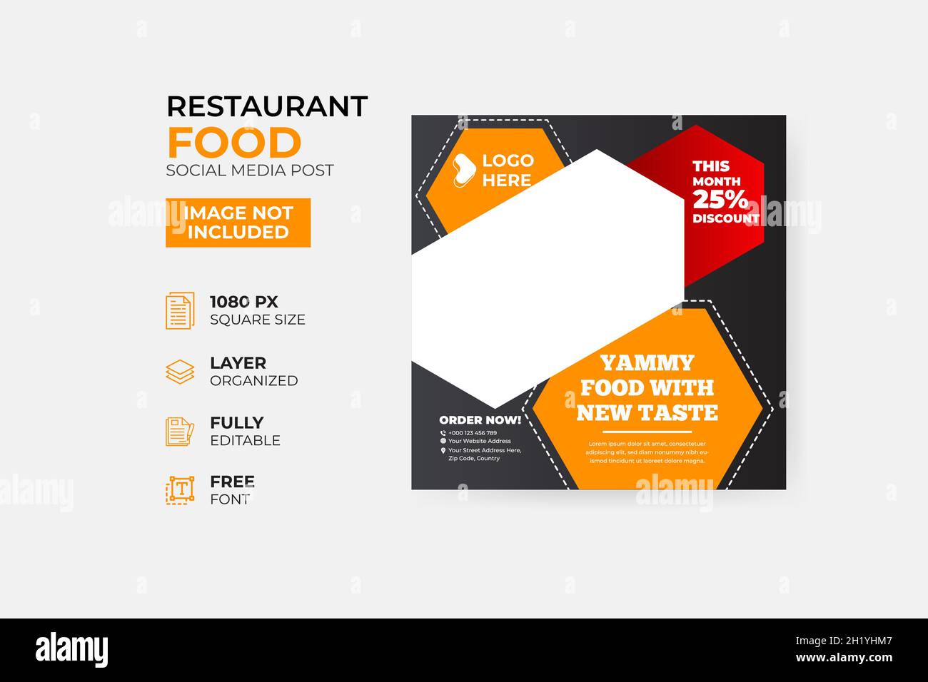 Modern and Creative Restaurant Food menu social media post template ...