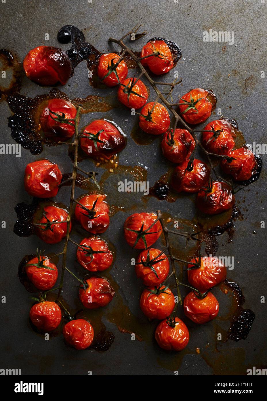 Oven-roasted cherry tomatoes (seen from above Stock Photo - Alamy