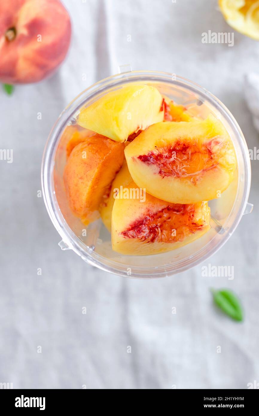 Peach pieces hi-res stock photography and images - Alamy