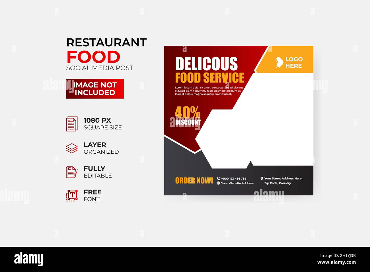Modern and Creative Restaurant Food menu social media post template ...