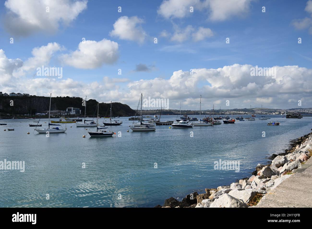 Brixham, Uk - October 16, 2021: Brixham is a small fishing village in ...