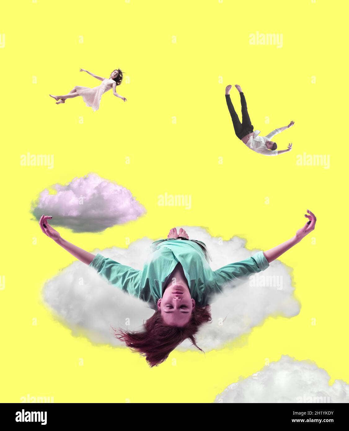 Modern design, contemporary art collage. Inspiration, idea, aspiration ...