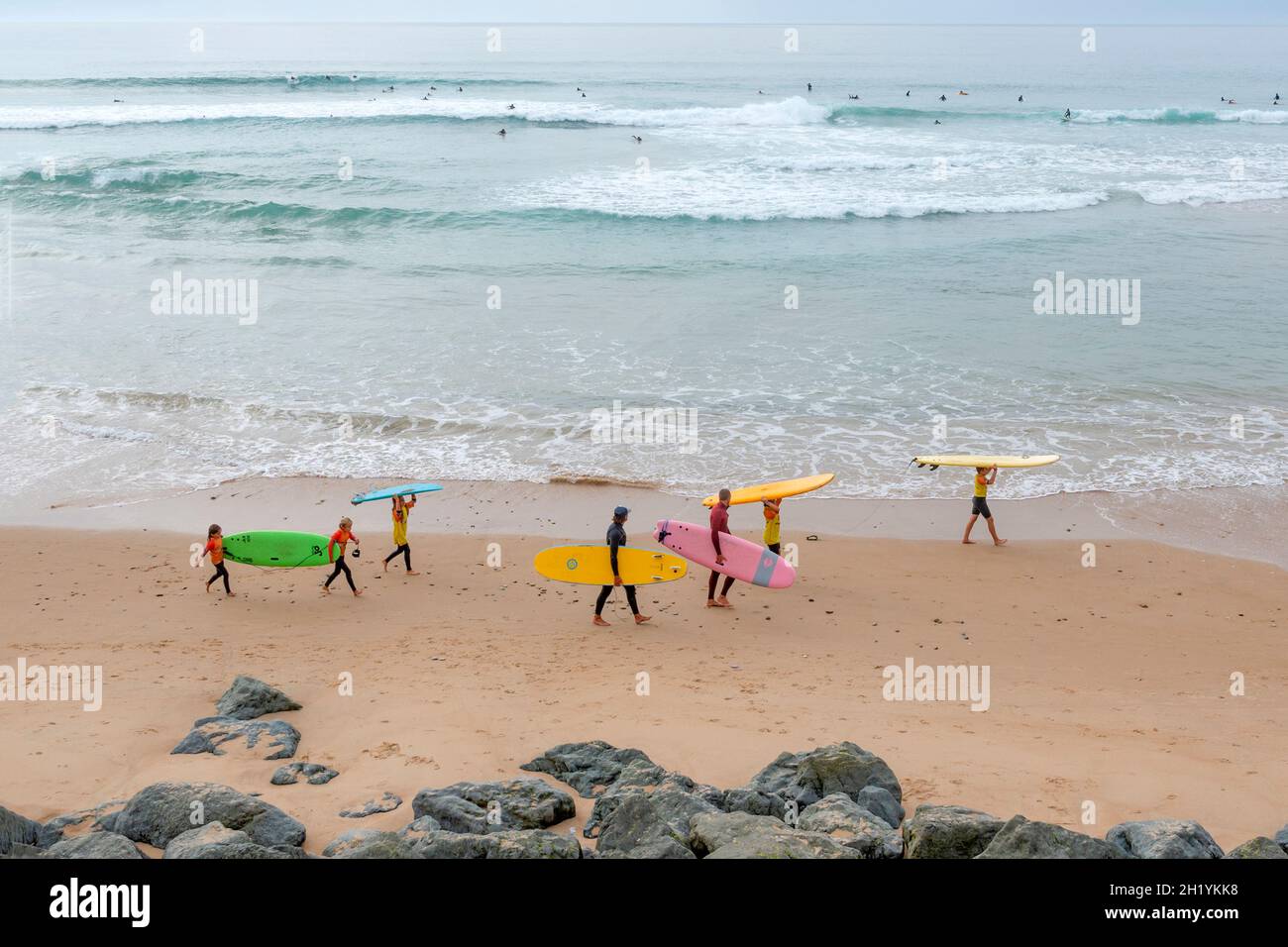 The main beach of Bidart - plage centrale or grande place - is a ...