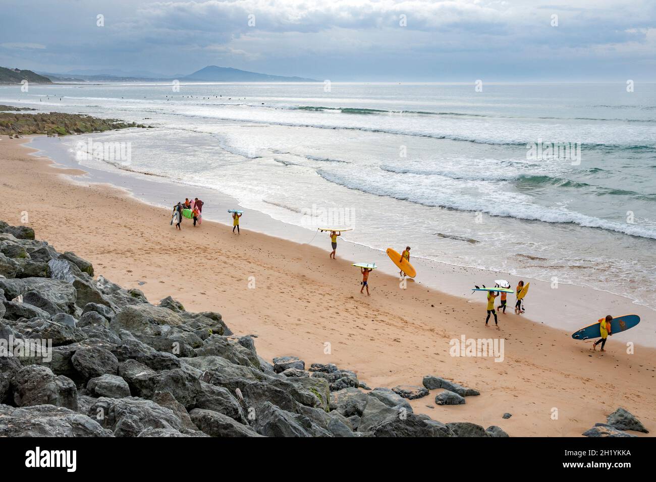 The main beach of Bidart - plage centrale or grande place - is a ...