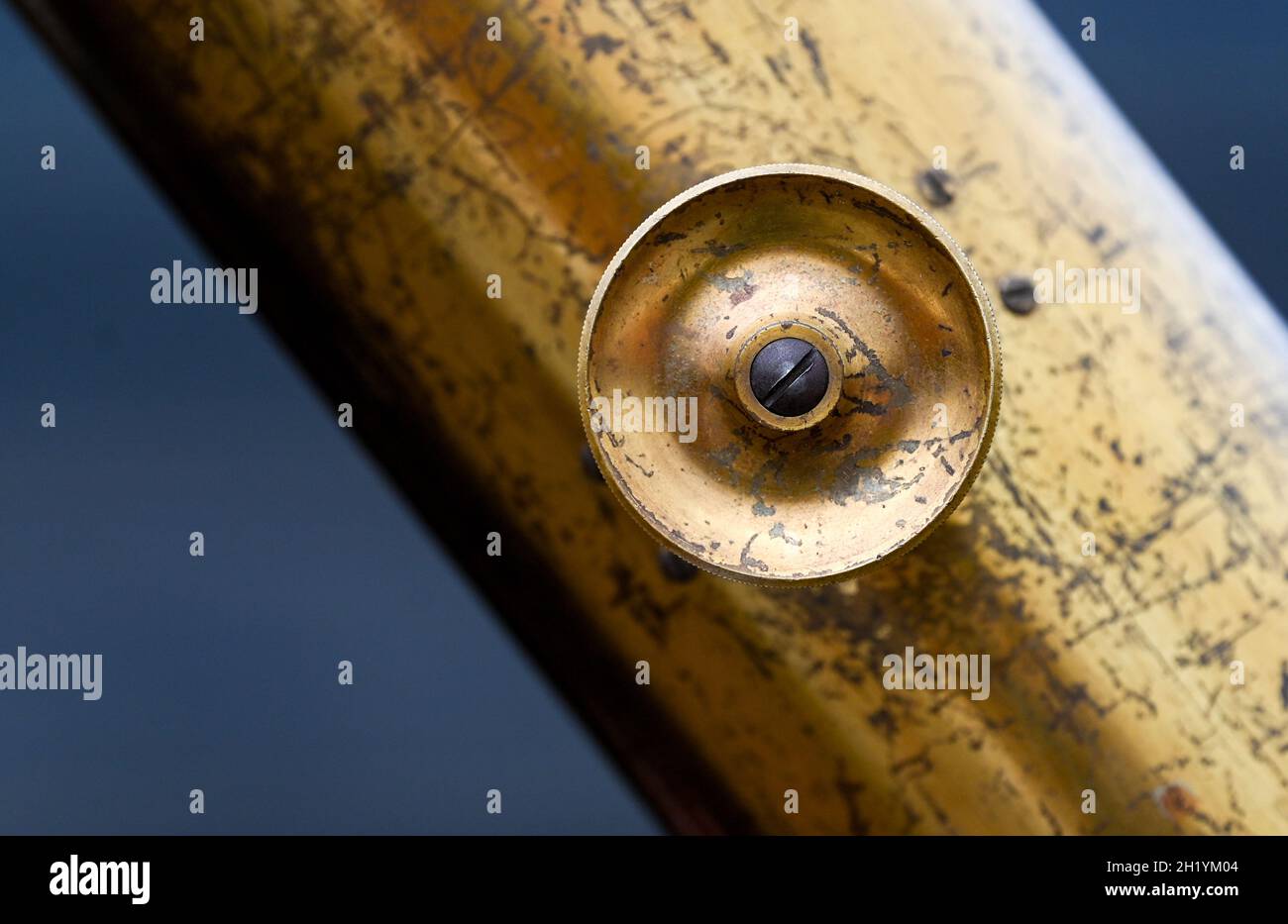 Halle, Germany. Oct 19 2021: A set screw can be seen on a historic ...