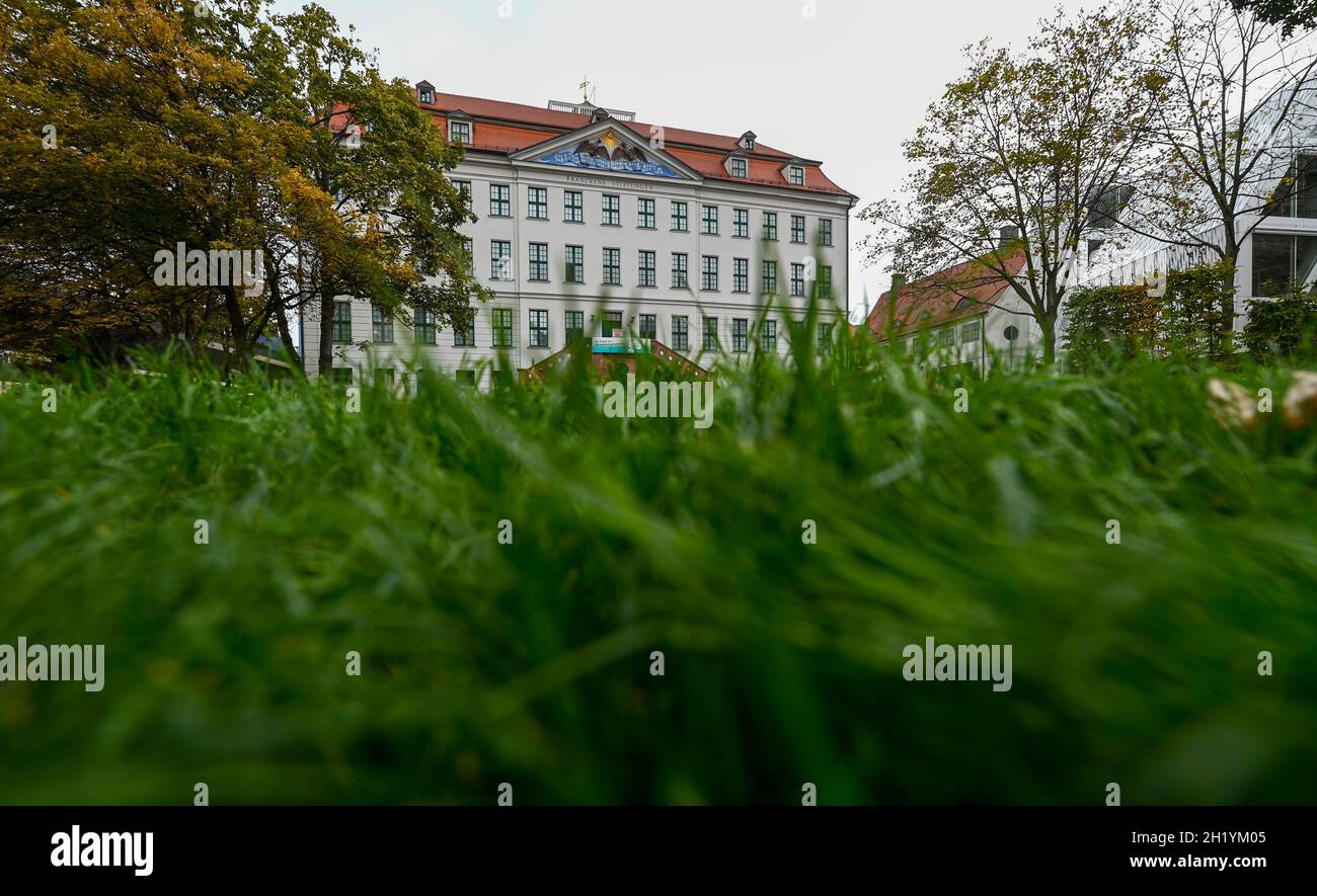 Halle, Germany. Oct 19 2021: View of the main building of the Francke ...