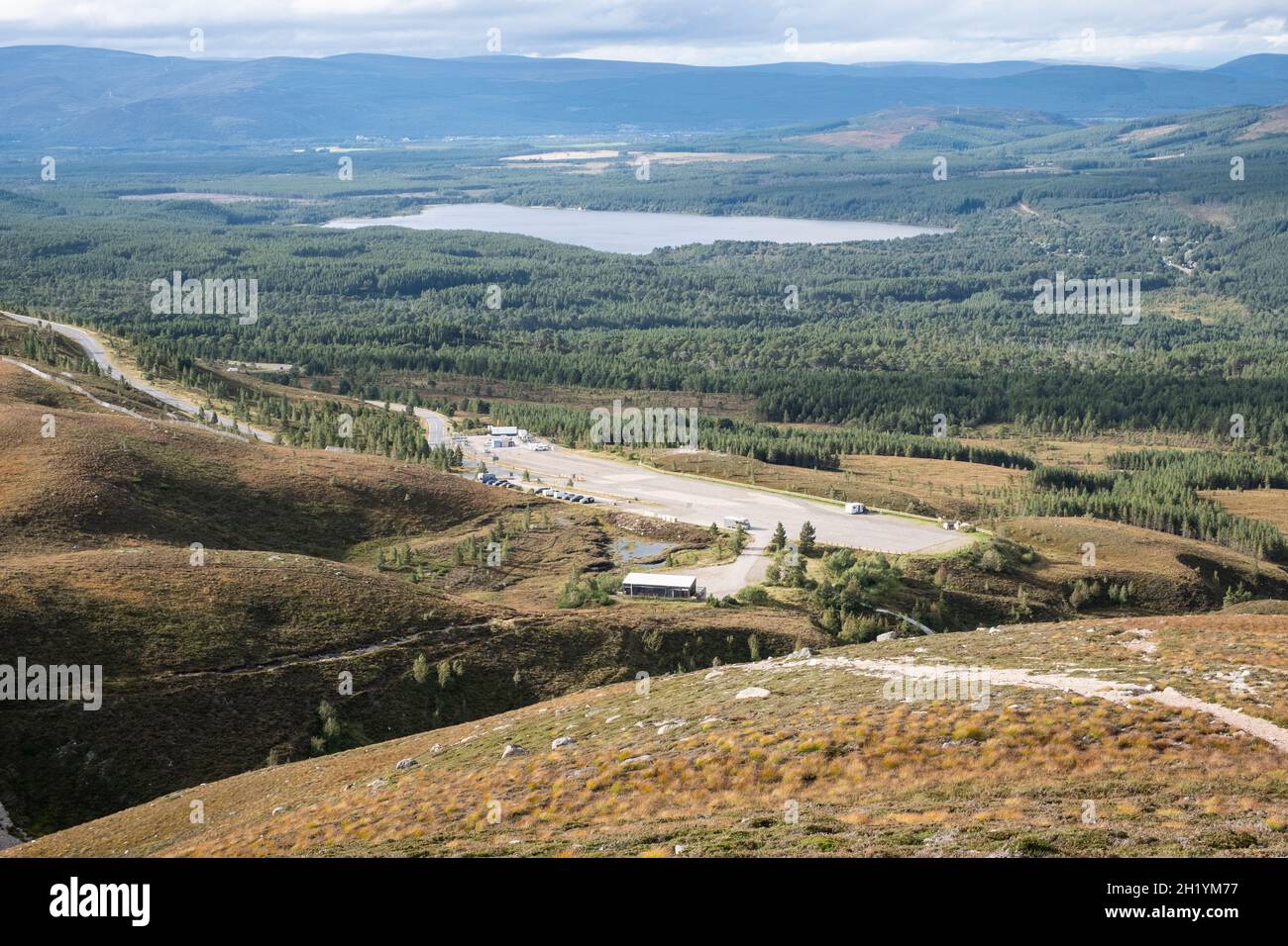 The Glenmore Forest and Loch Morlich, near Aviemore, Cairngorm National ...
