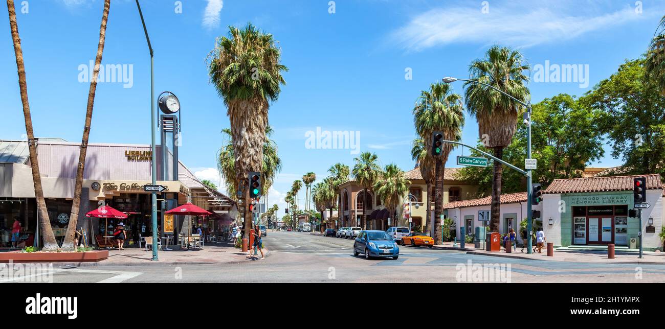 PALM SPRINGS, CALIFORNIA, USA - JULY 29 : View of Palm Springs on July ...