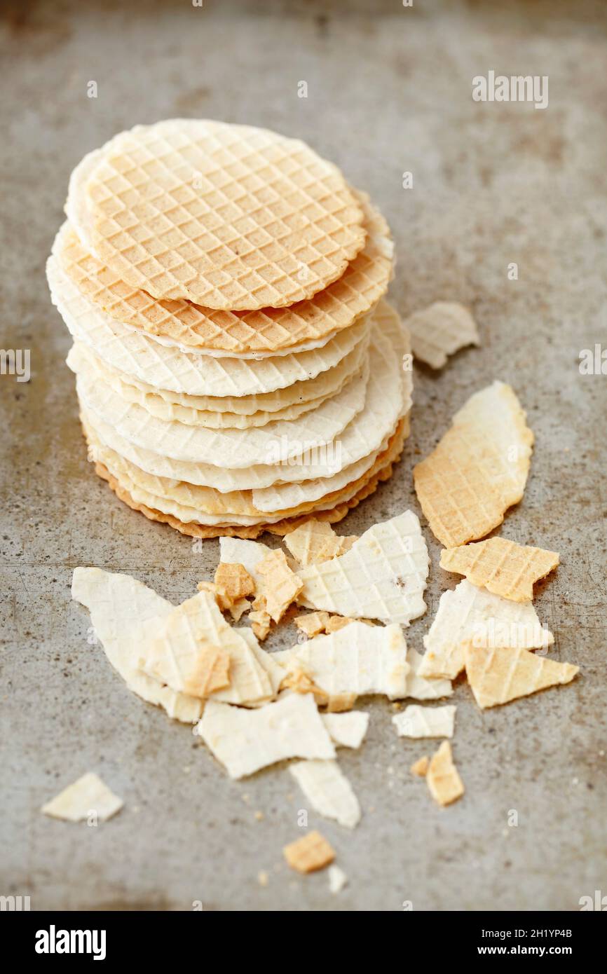 A stack of wafers Stock Photo - Alamy