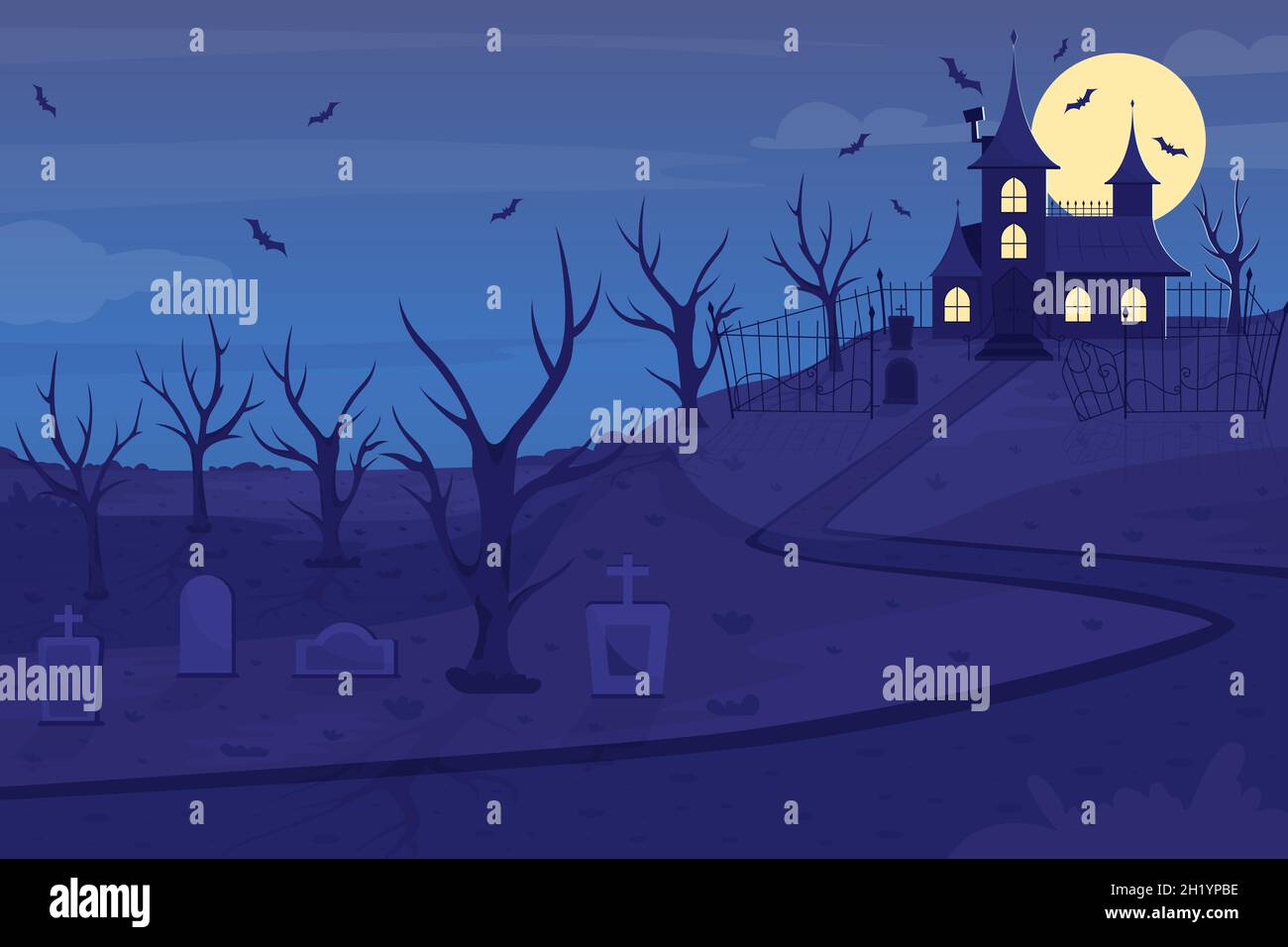 Haunted mansion house on Stock Vector Images - Alamy