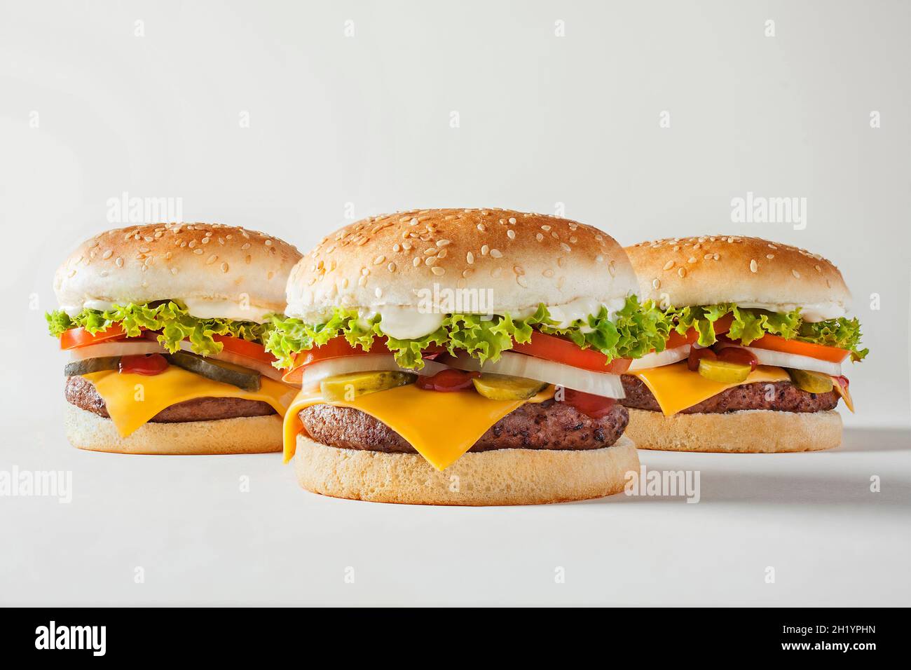 Three cheese cheeseburger hi-res stock photography and images - Alamy