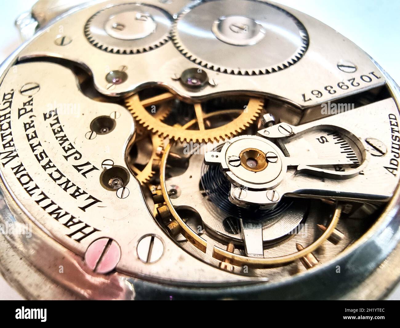 Bangkok, Thailand - October 19, 2021: Close up of vintage Hamilton ...