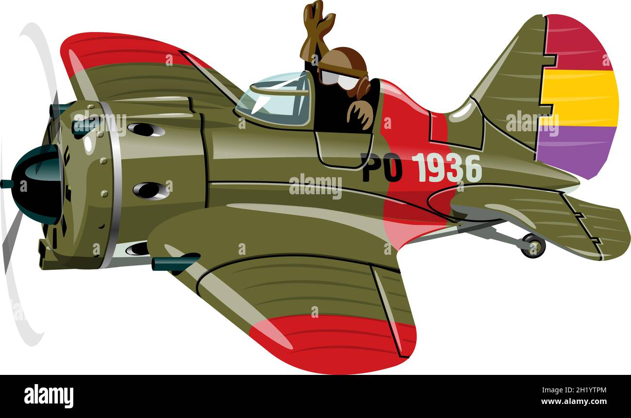Vector Cartoon Retro airplane. Available EPS-10 vector format separated ...