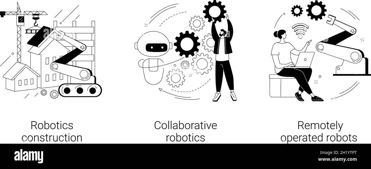 Machine work abstract concept vector illustrations Stock Vector Image ...