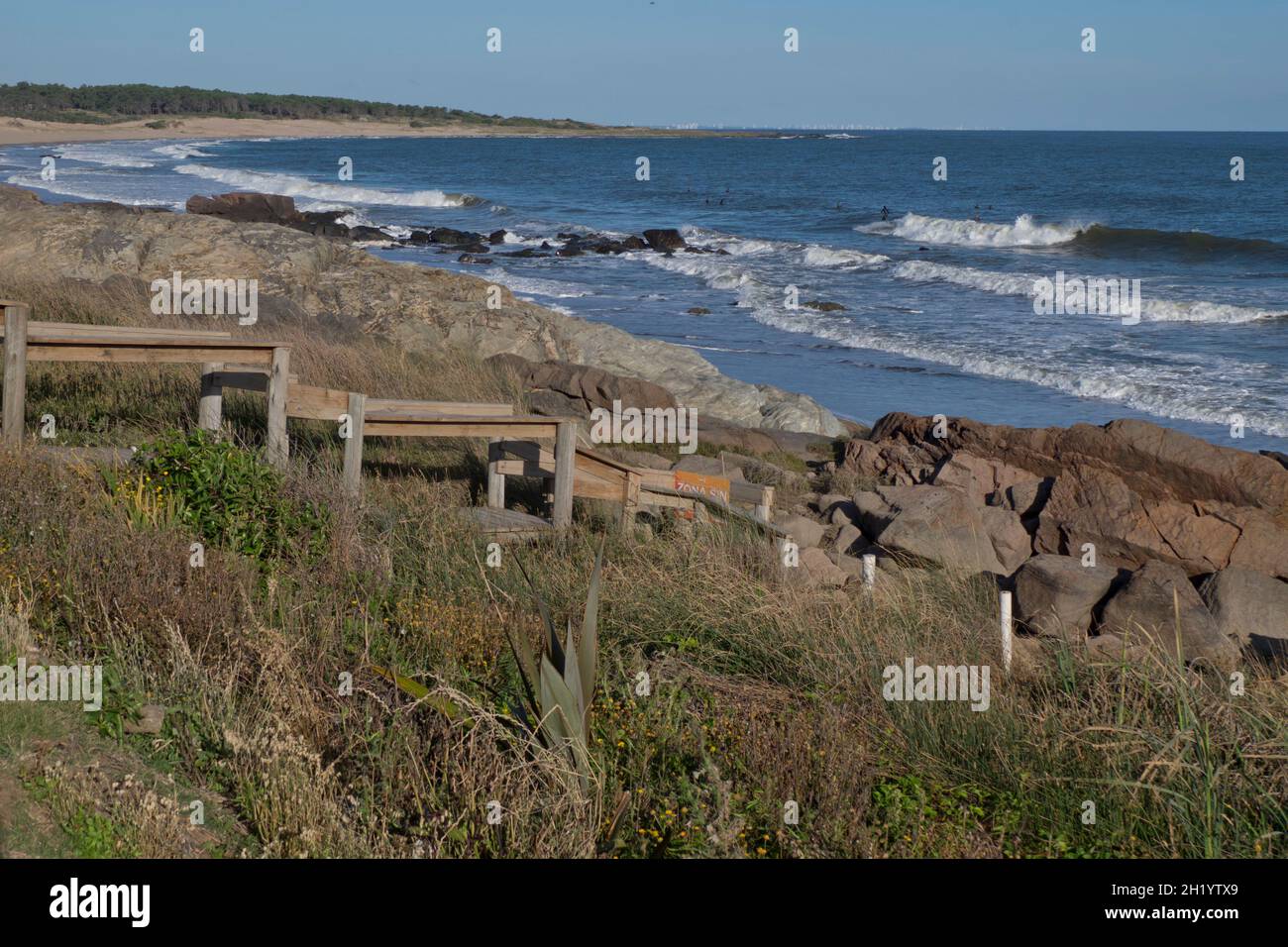 Sand dunes on a beach,Punta Colorada,Punta del este,Maldonado,Uruguay ...