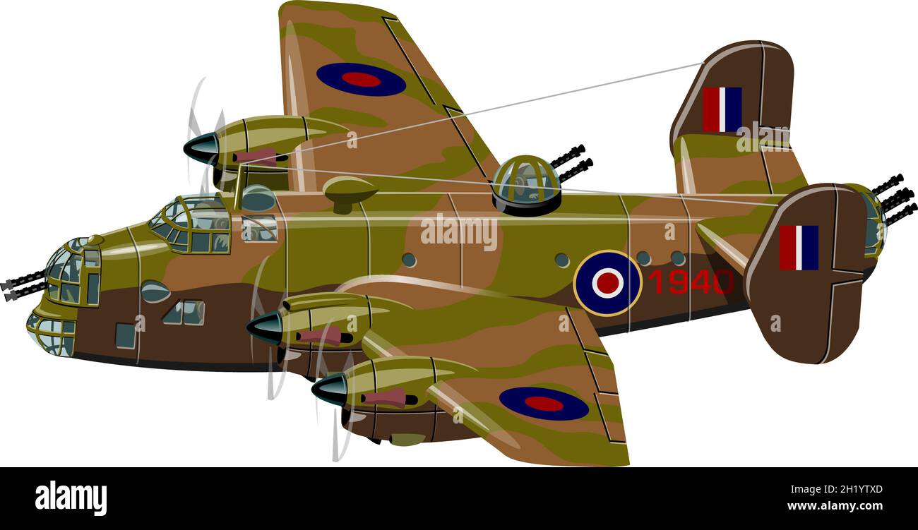 Vector cartoon retro bomber plane. Available EPS-10 vector format ...