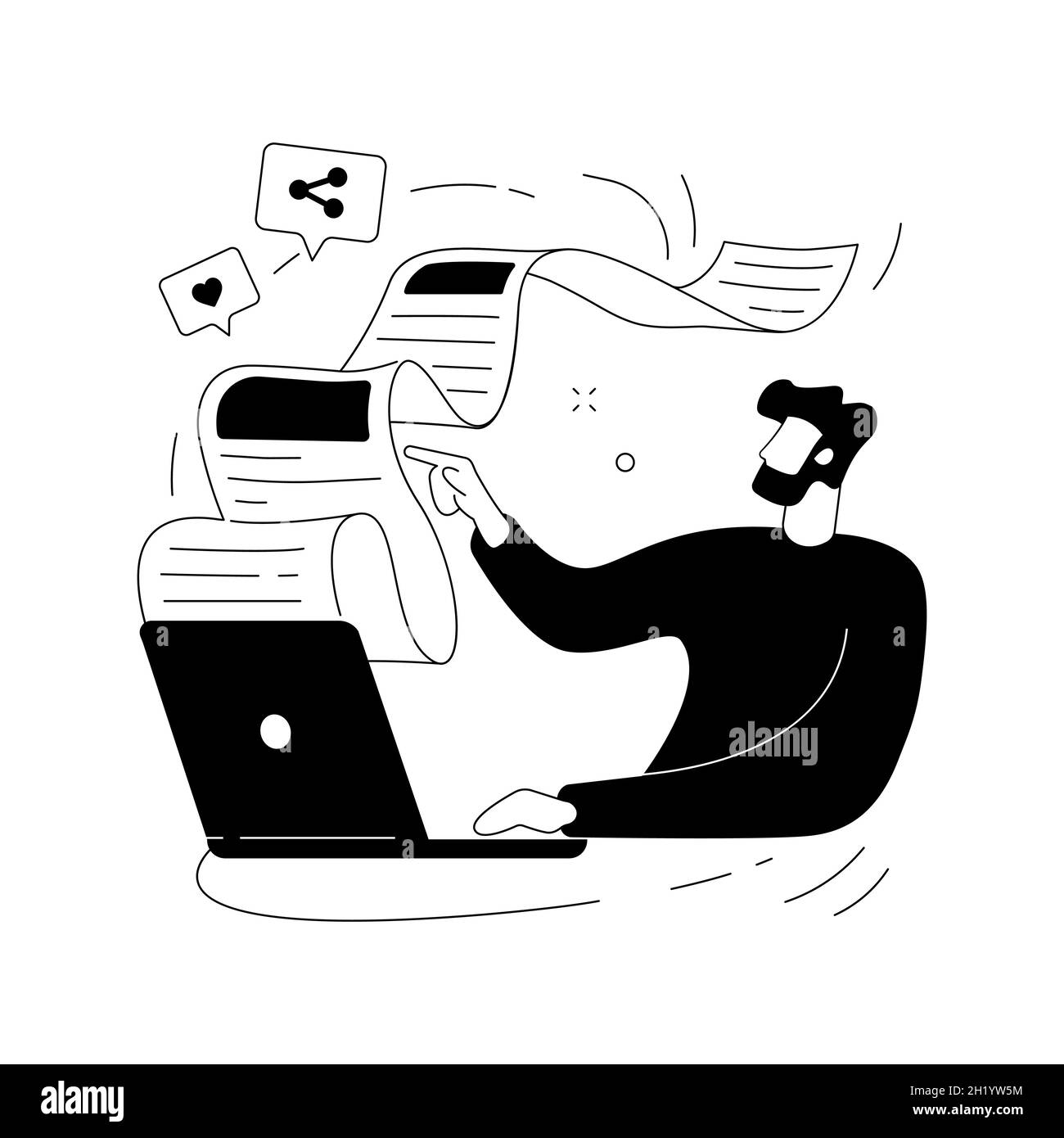 Blog articles abstract concept vector illustration Stock Vector Image ...