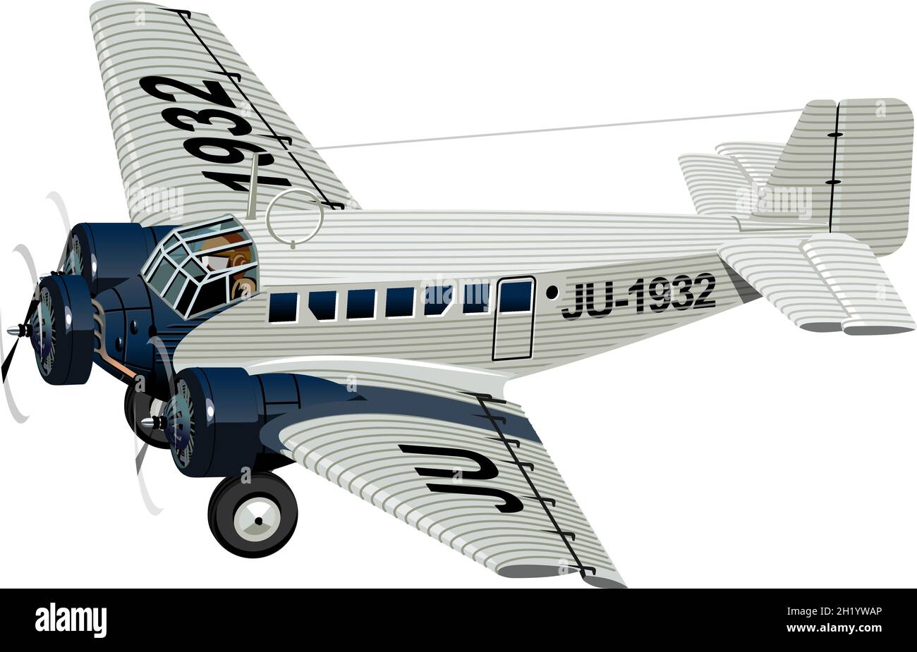 Vector Cartoon Retro Plane. Available EPS-10 vector format separated by ...