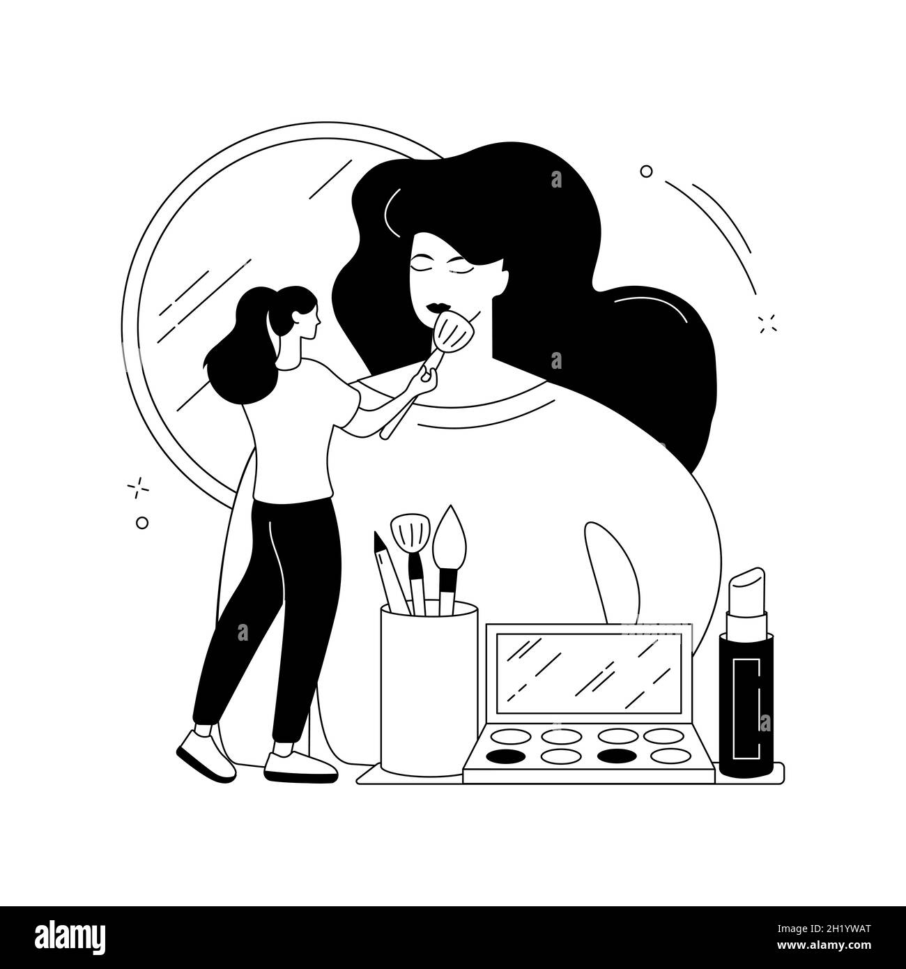 Professional makeup abstract concept vector illustration Stock Vector ...