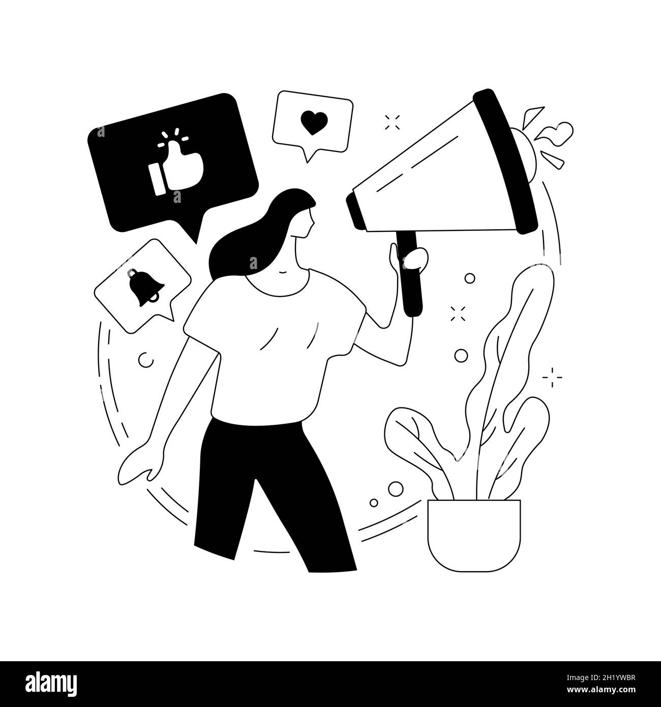 Follow us abstract concept vector illustration Stock Vector Image & Art ...