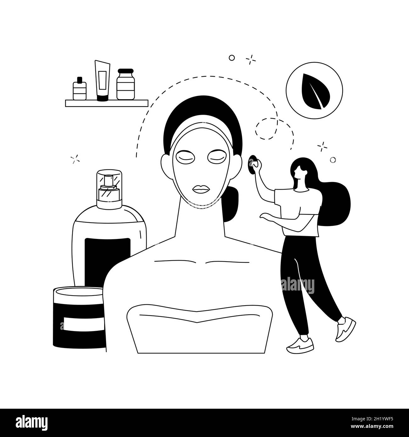 Facial mask abstract concept vector illustration Stock Vector Image ...