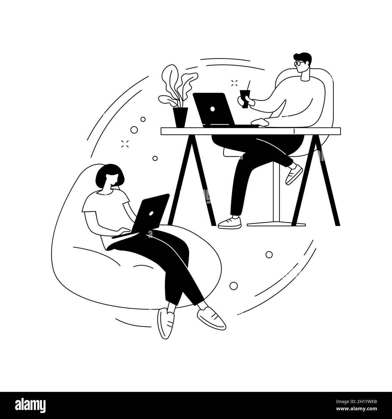 Coworking abstract concept vector illustration Stock Vector Image & Art ...