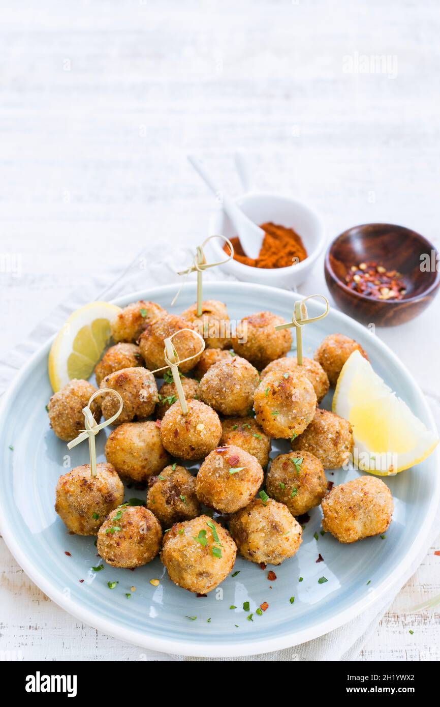 Pepper and chilli fish balls Stock Photo - Alamy