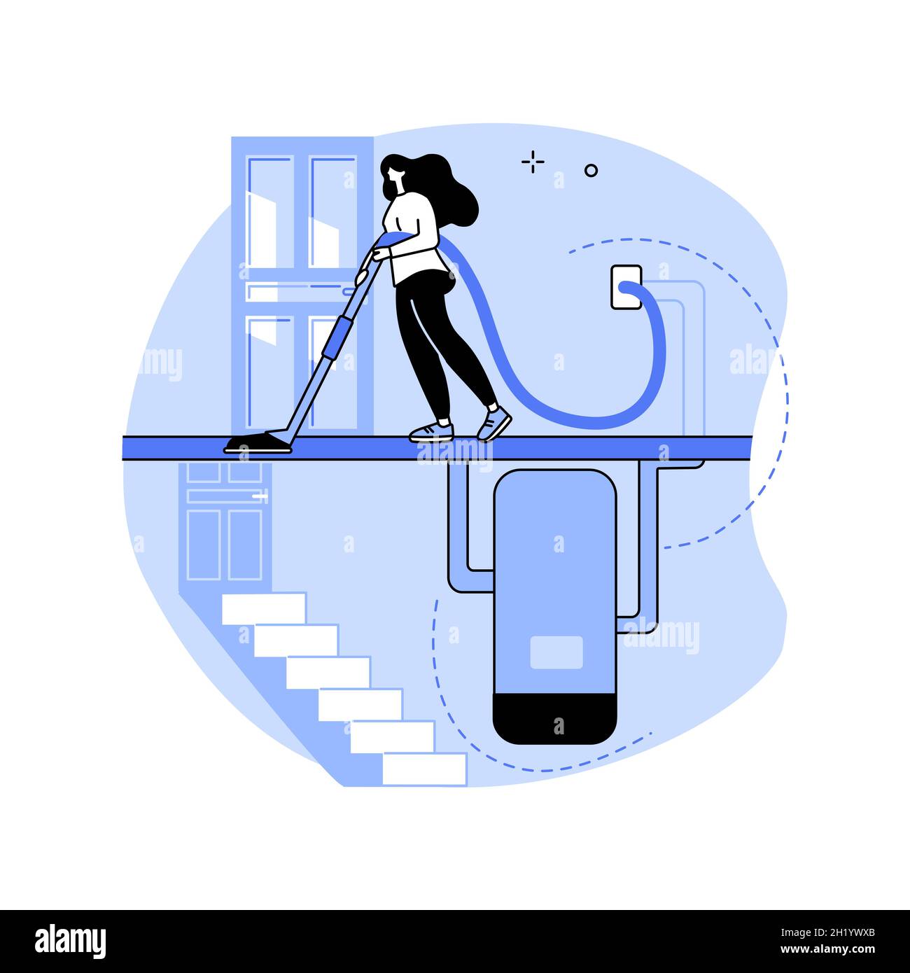 Central vacuum system abstract concept vector illustration Stock Vector ...