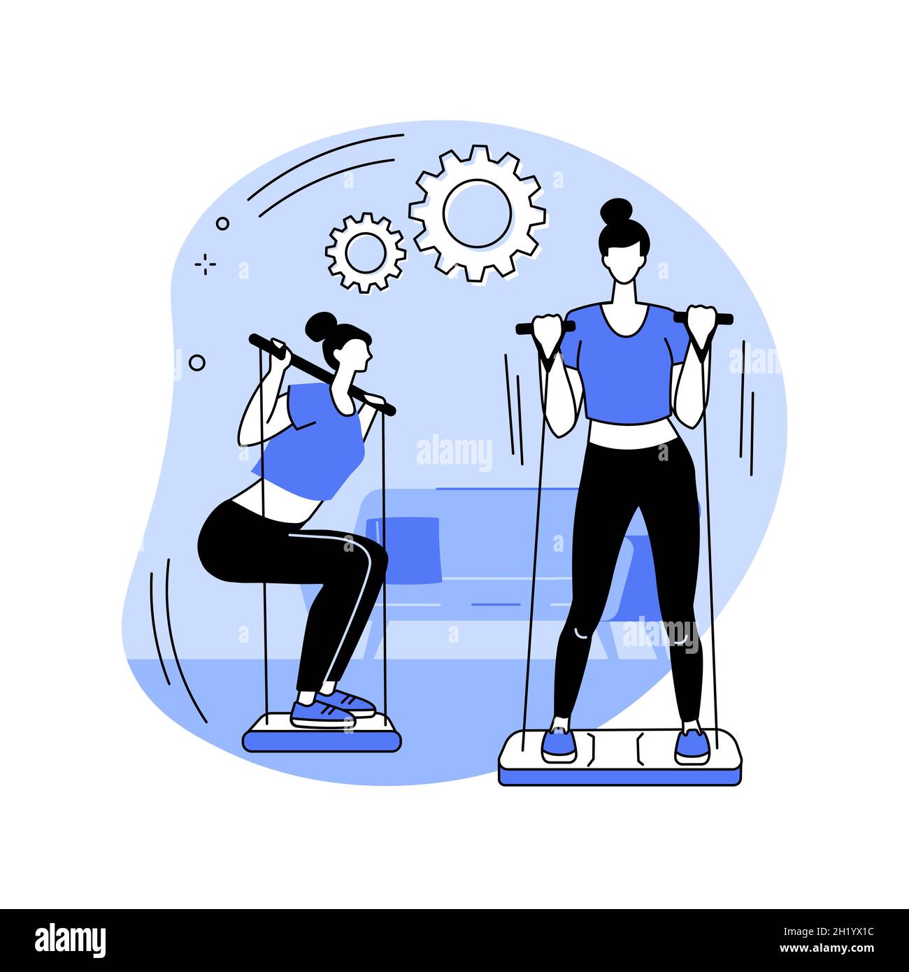 Portable workout gym abstract concept vector illustration Stock Vector ...