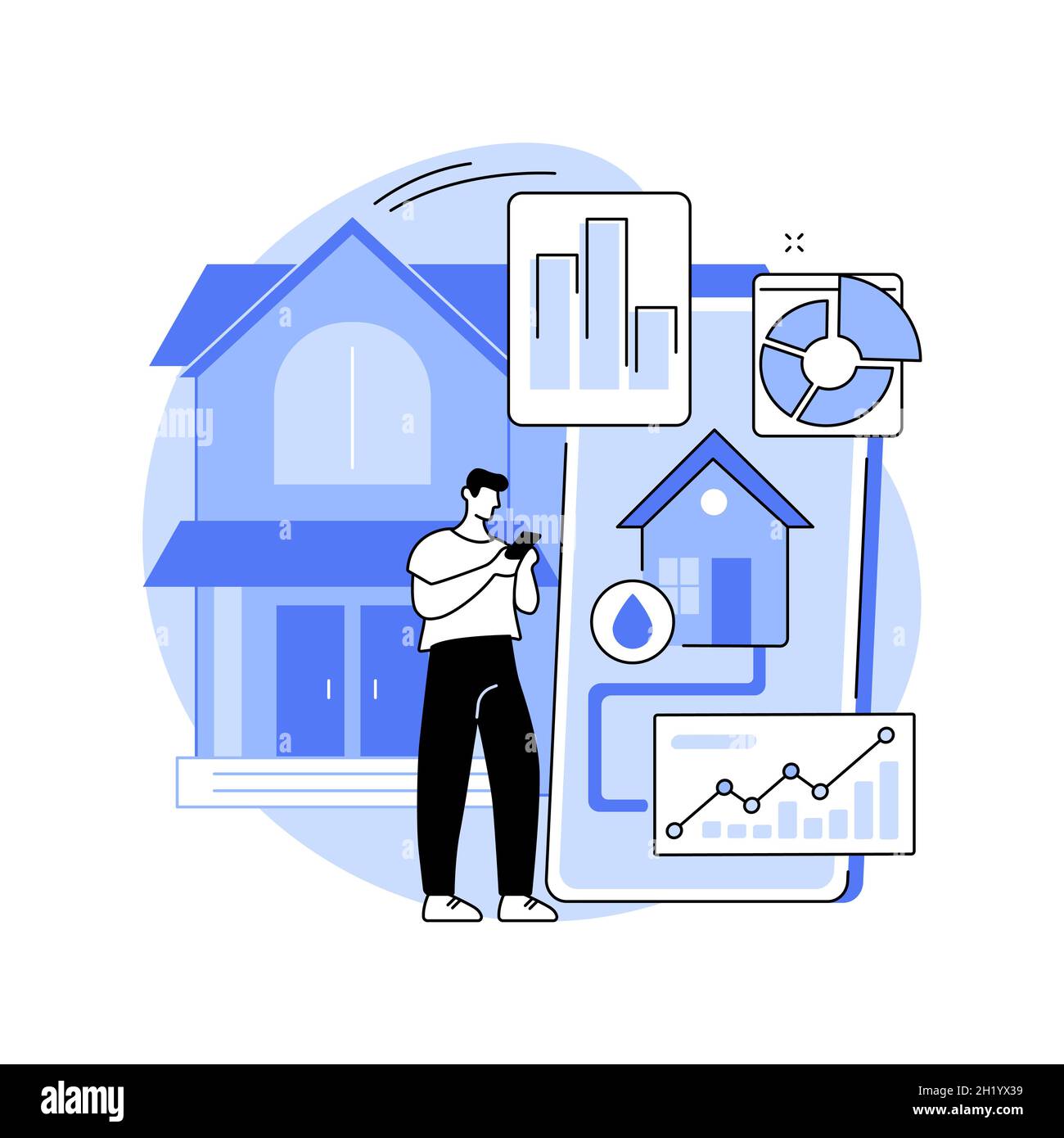 Water Contamination Detection System Abstract Concept Vector