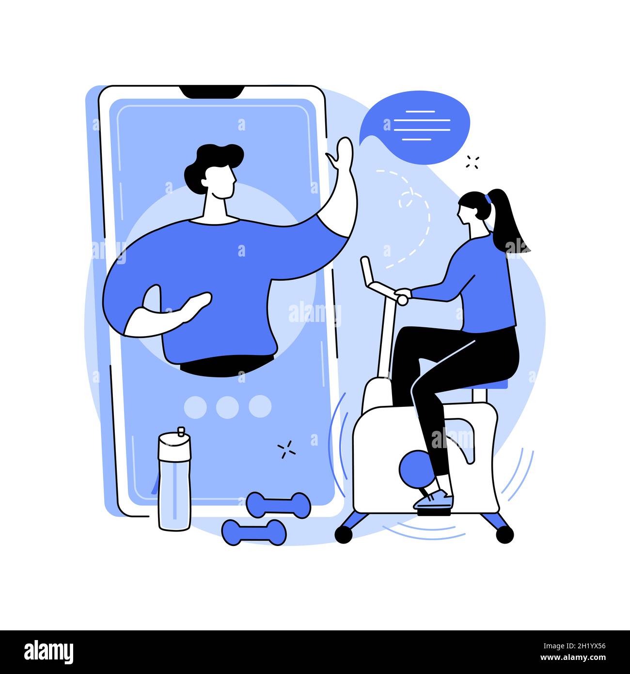 Online coach abstract concept vector illustration Stock Vector Image ...