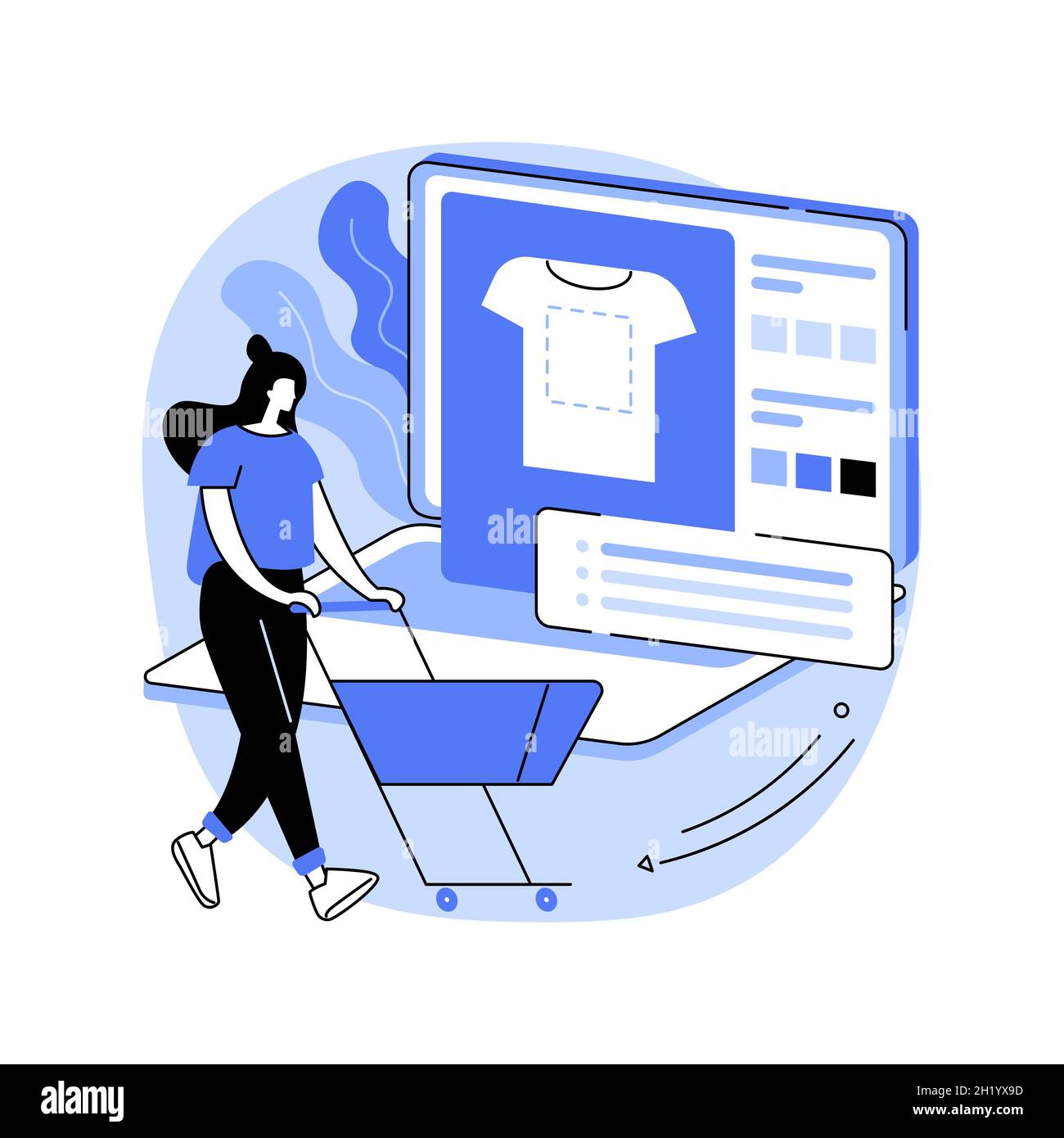 Merch clothing abstract concept vector illustration Stock Vector Image ...