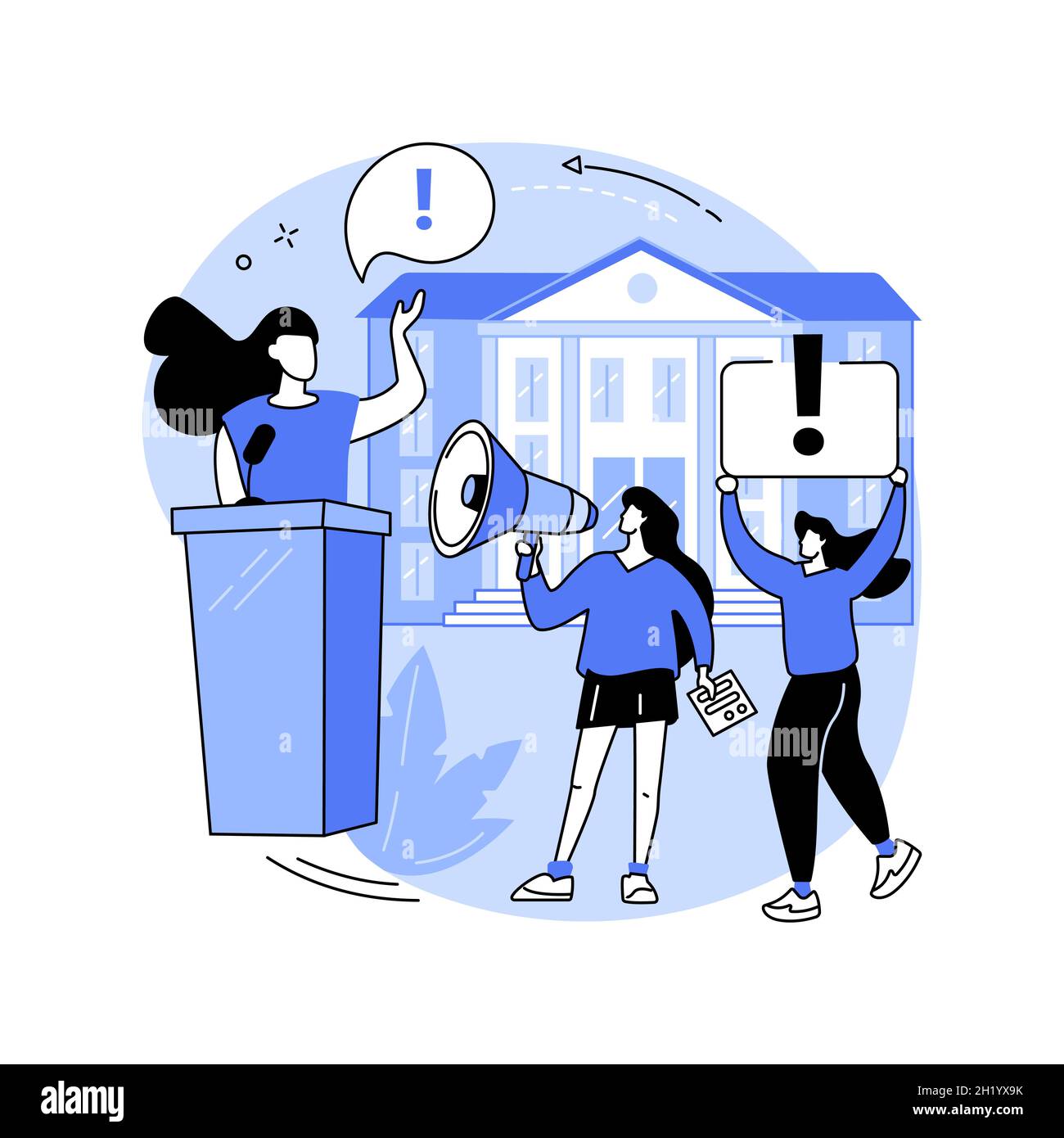 Participation of women abstract concept vector illustration Stock ...