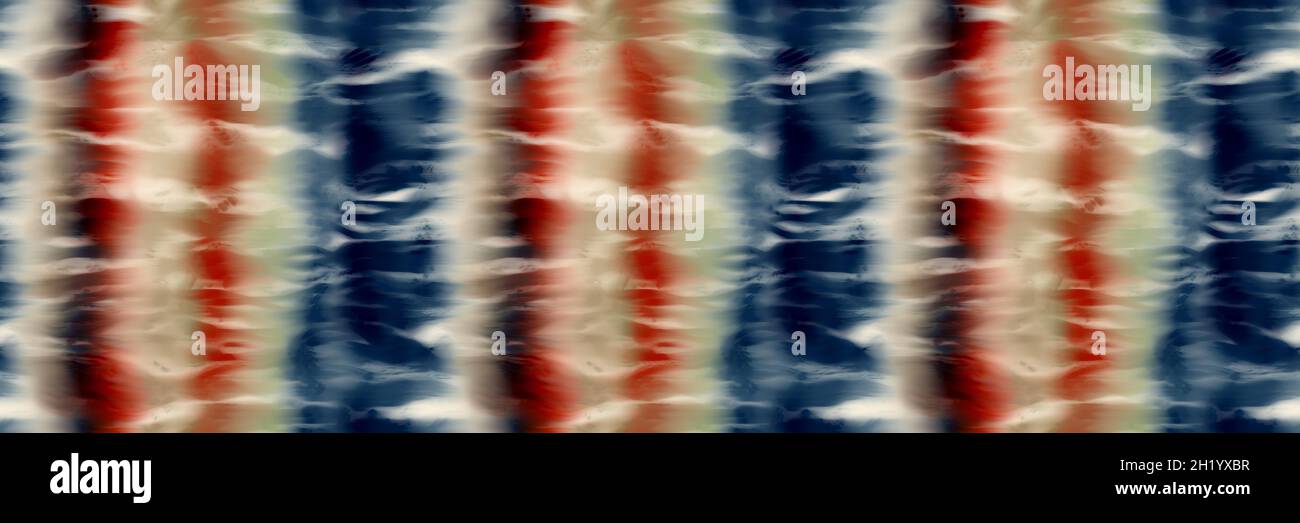 Seamless funky striped tie dye motif print border for surface design ...