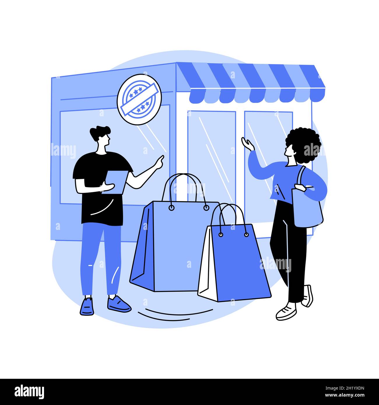 Authorized seller abstract concept vector illustration Stock Vector ...