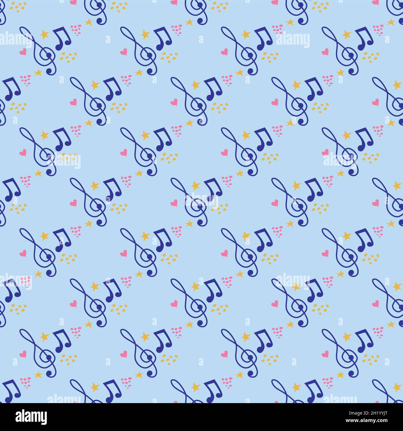 Abstract music notes seamless pattern background. musical illustration ...