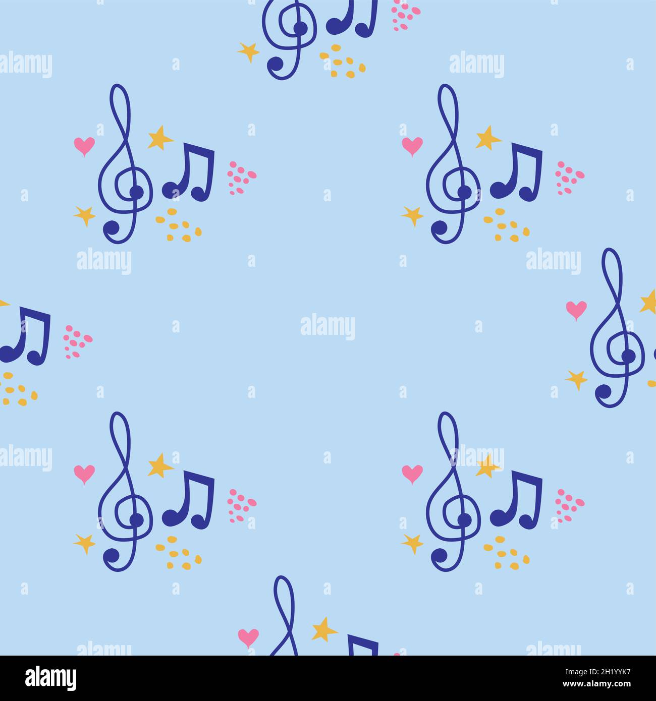 Abstract music notes seamless pattern background. musical illustration ...
